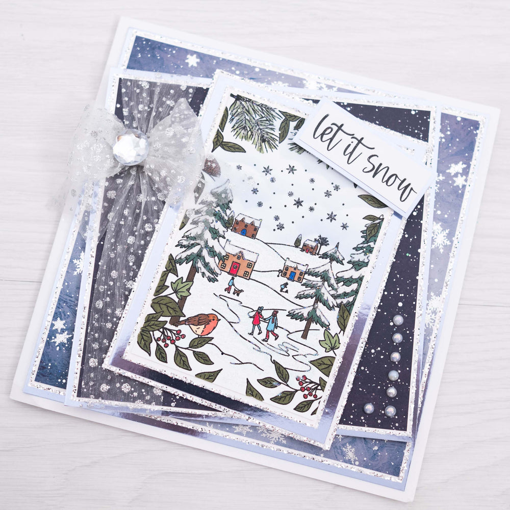 Ice-Skating Scene - Frosty Christmas Card Tutorial – Chloes Creative Cards