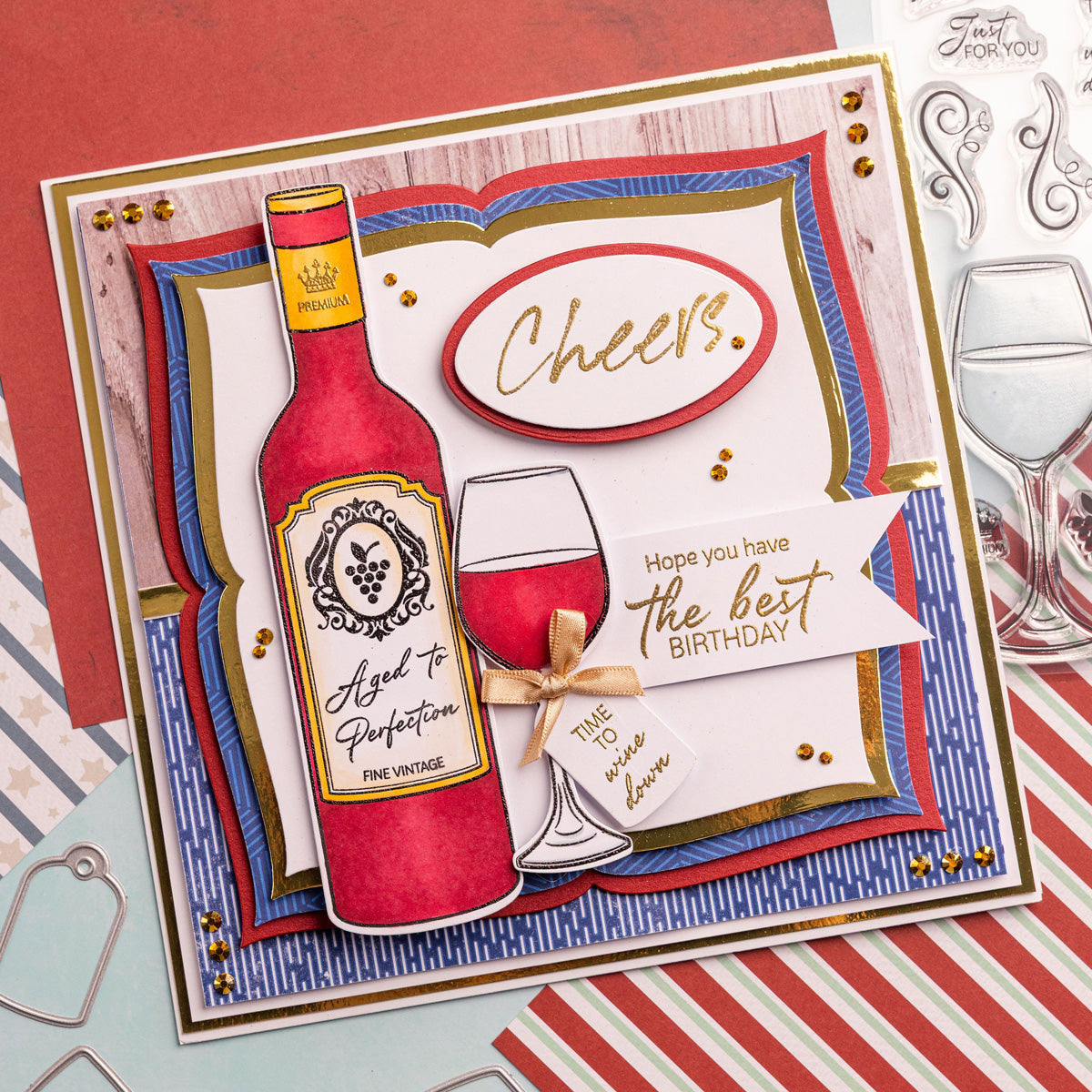 Time to Wine Down - Happy Hobbies Card Tutorial – Chloes Creative Cards