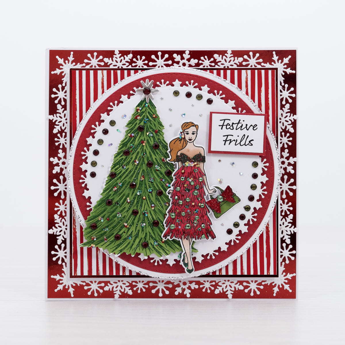 Festive Frills - Christmas Fashionista card tutorial – Chloes Creative ...