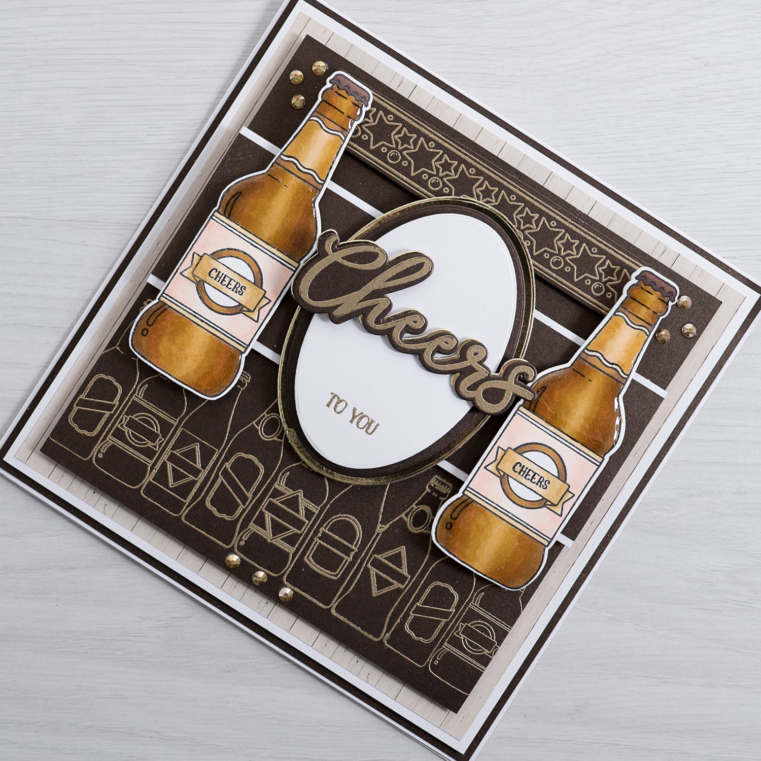 Beer Bottles Cardmaking Project by Rebecca Houghton – Chloes Creative Cards