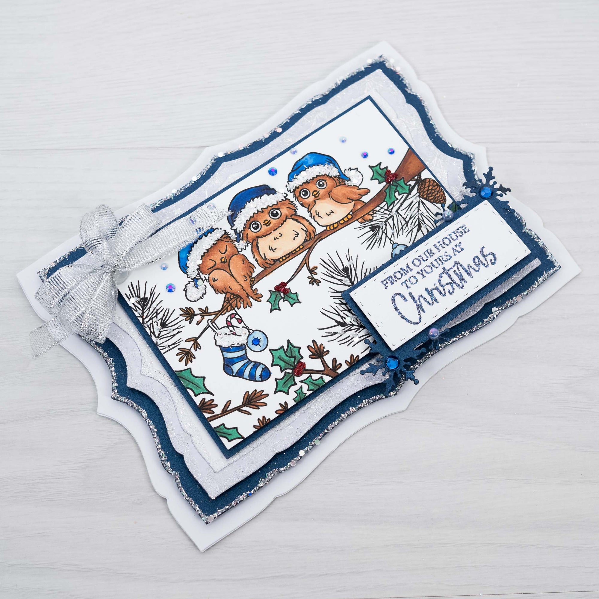 Christmas Owls - Frosty Christmas Card Tutorial – Chloes Creative Cards