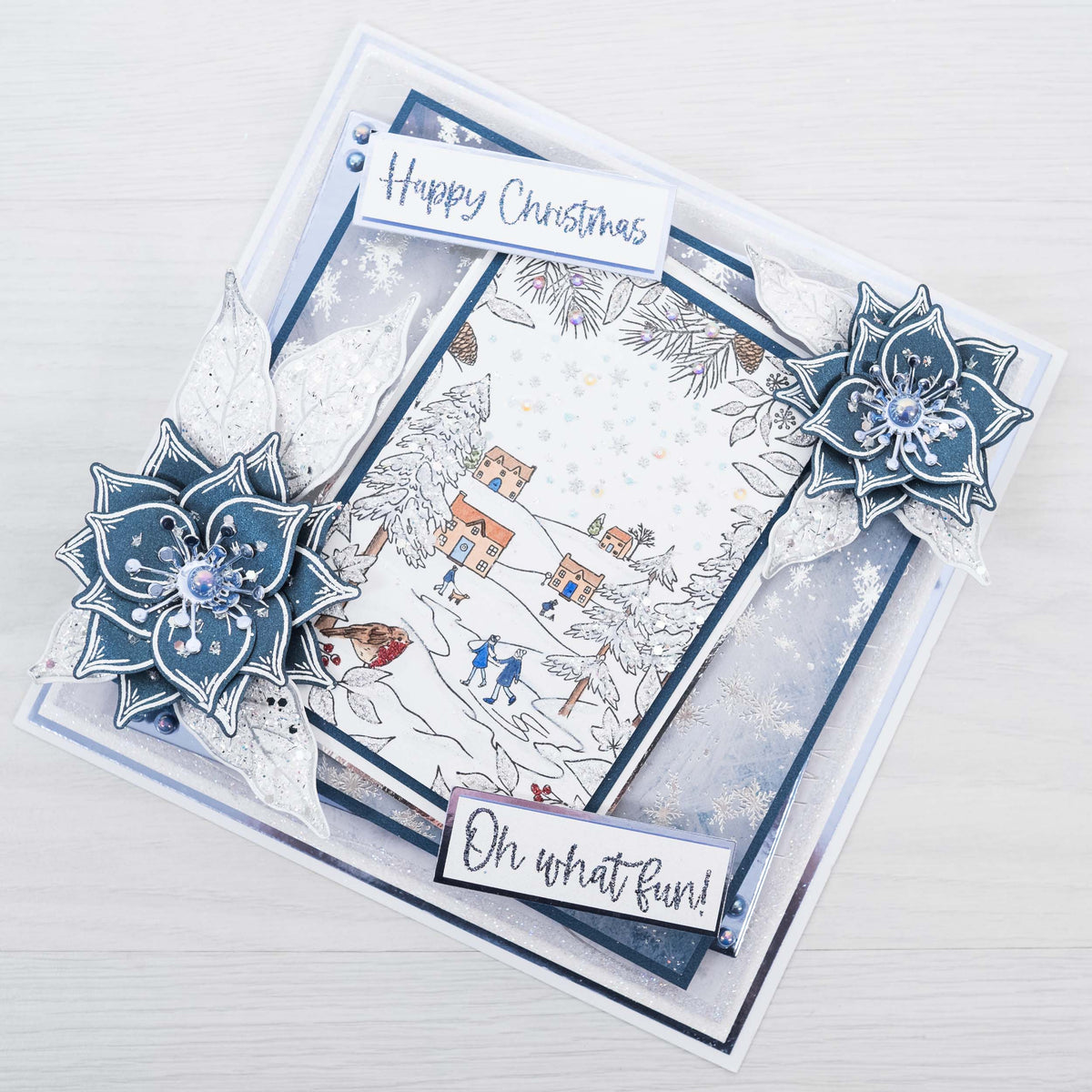 Christmas Snowscape - Frosty Christmas Card Tutorial – Chloes Creative ...