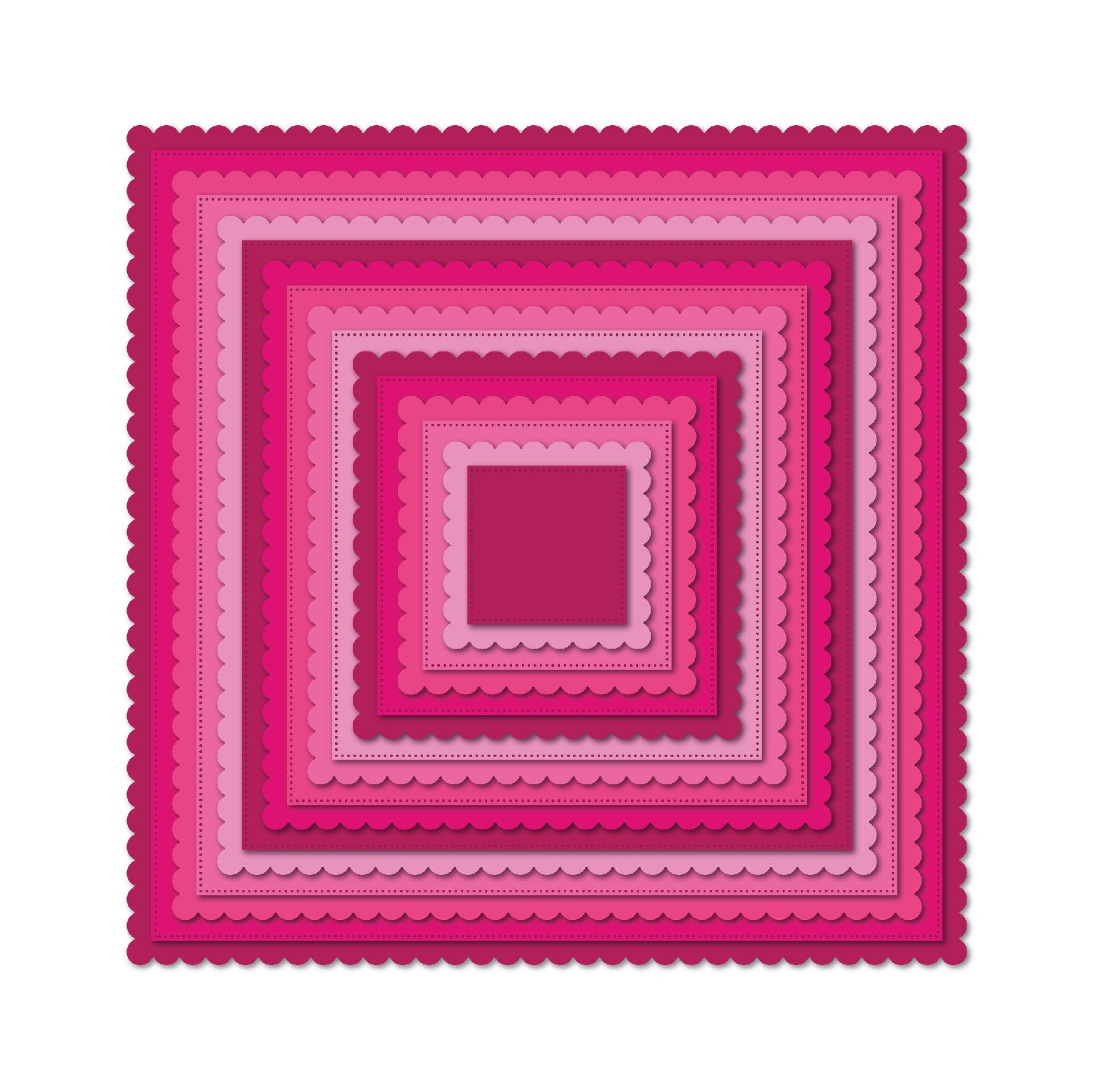 Chloes Creative Cards 8x8” Metal Die Set – Scalloped & Pierced Squares