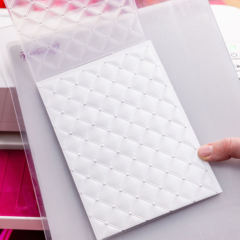 Chloe's Creative Cards 5x7 3D Embossing Folder - Lattice Background ...