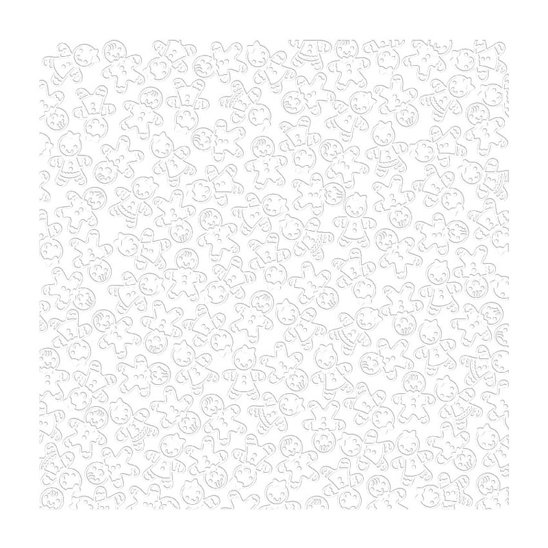 Chloe's Creative Cards - 8x8" 2D Embossing Folder - Gingerbread People ...