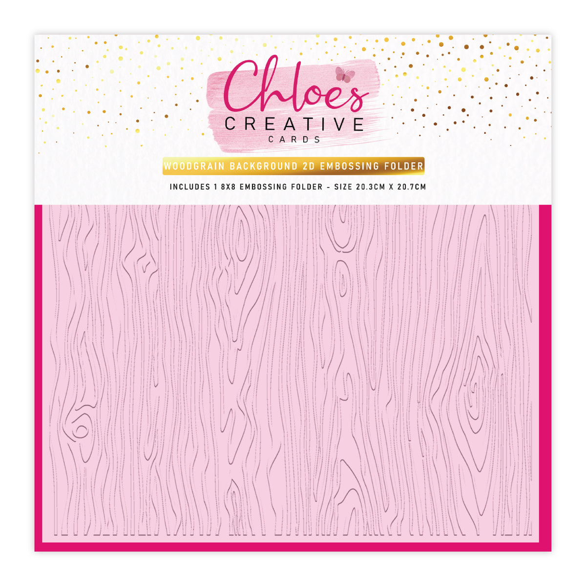 Chloe's Creative Cards 8x8 Embossing Folder - Woodgrain Background ...