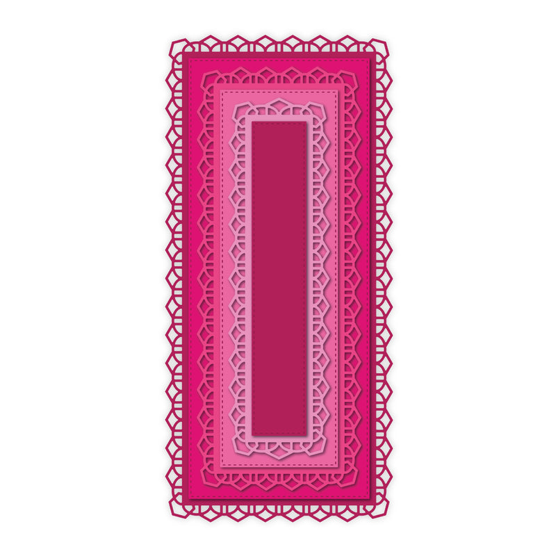 Chloe's Creative Cards Metal Die Set - DL Decorative Rectangles ...