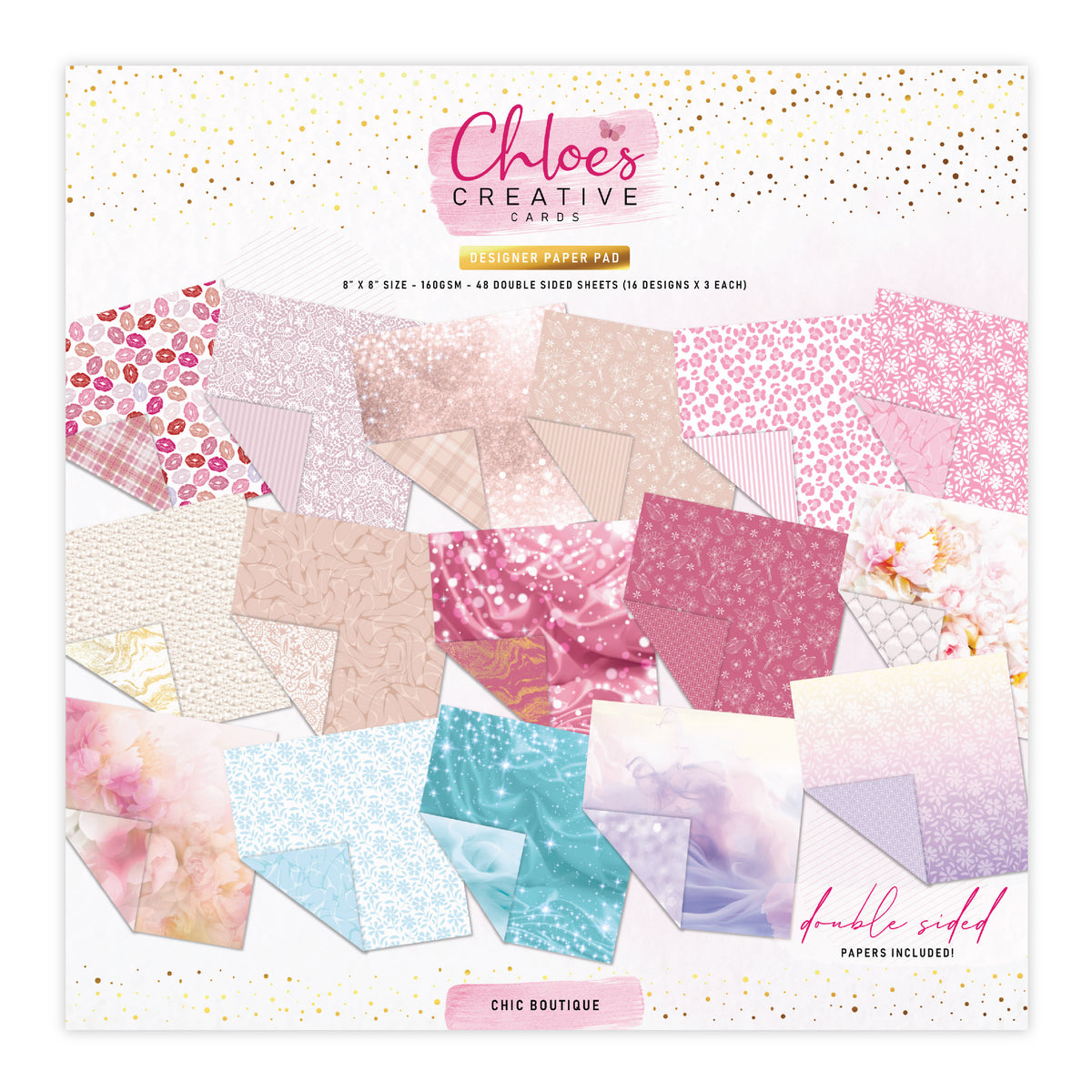Chloe's Creative Cards 8x8 Designer Printed Paper Pad - Chic Boutique ...