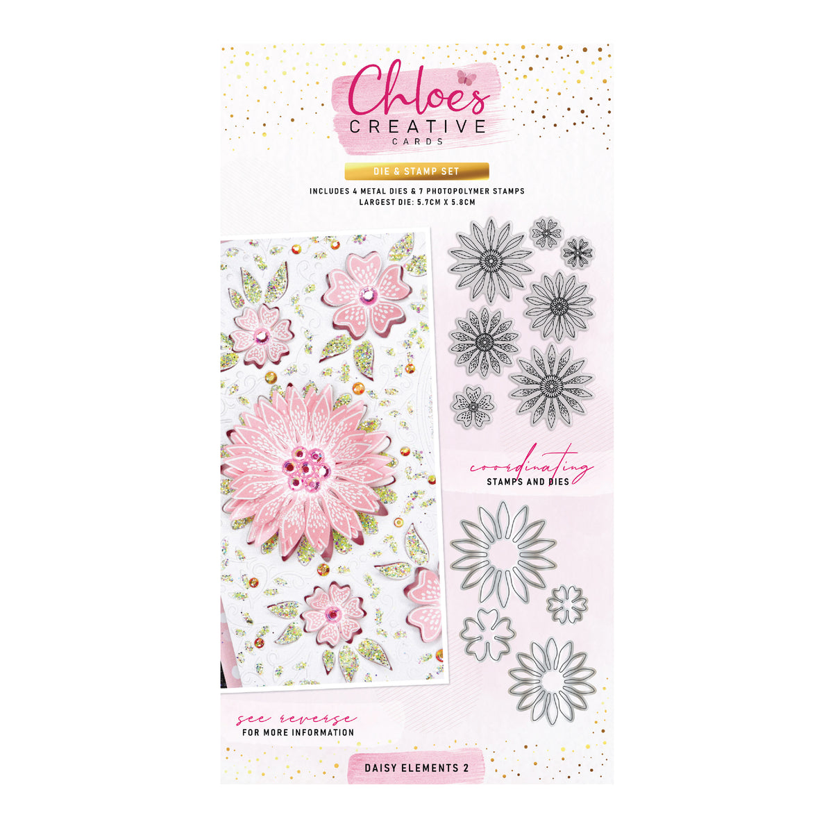 Chloe's Creative Cards Die & Stamp Set - Daisy Elements 2 – Chloes Creative Cards