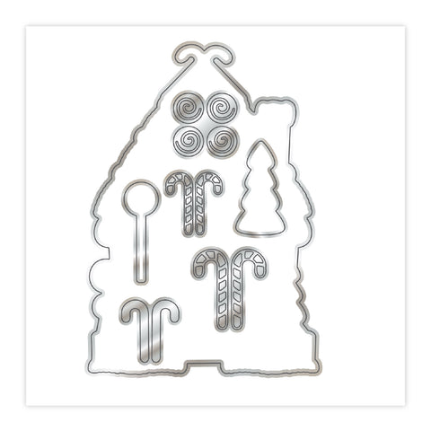 Chloes Creative Cards Die & Stamp Set - Gingerbread House