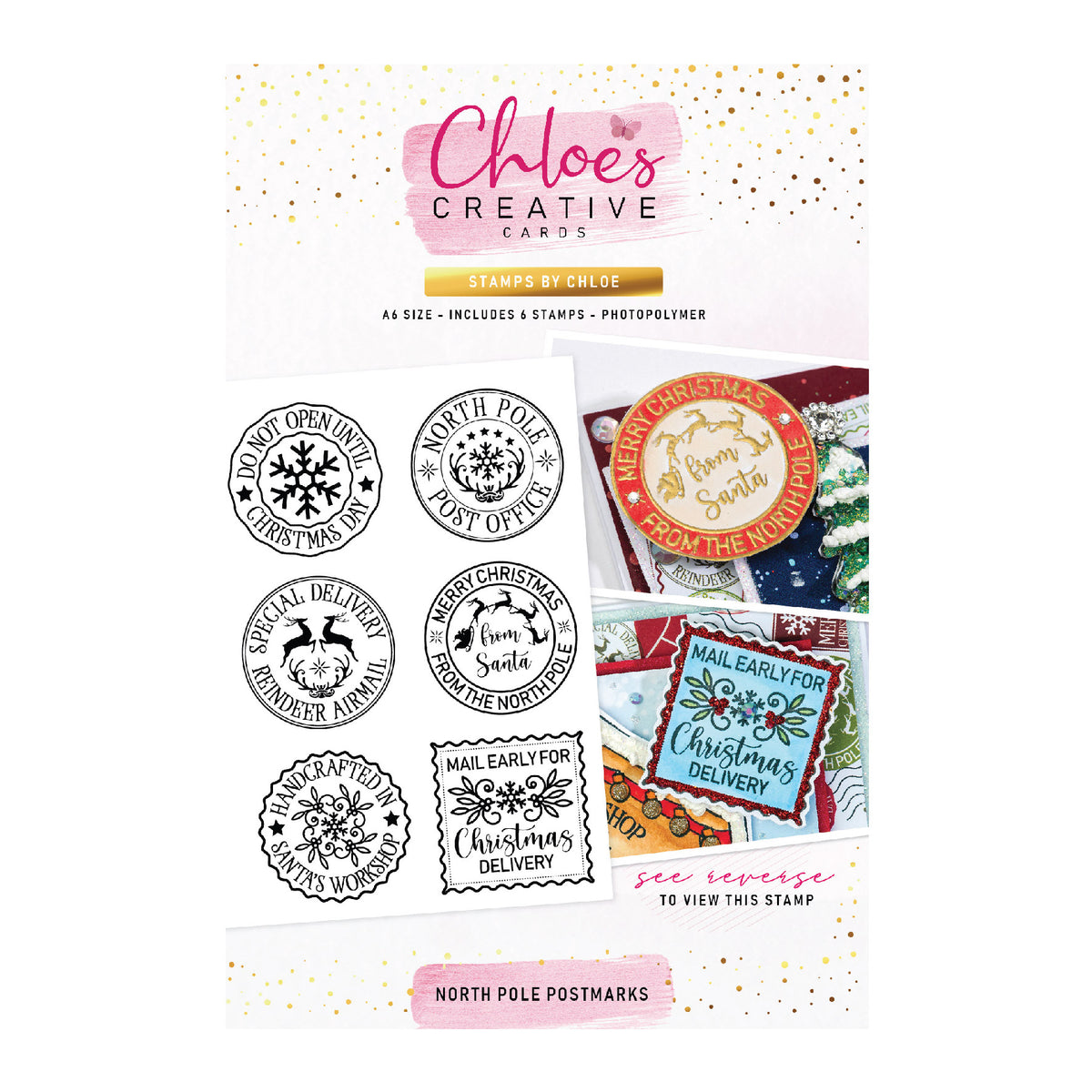 Chloes's Creative Cards Photopolymer Stamp Set (A6) - North Pole Postm ...